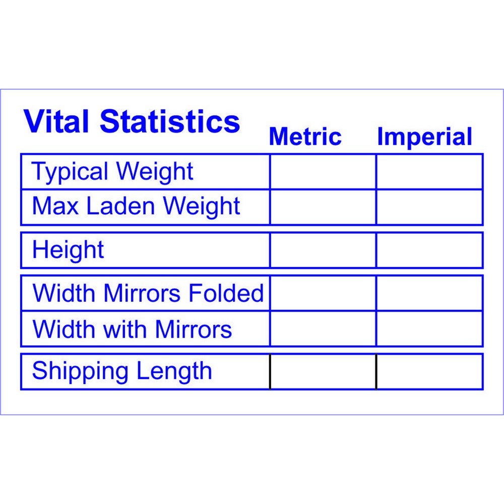 W4 Vital Statistics Label - TCS Leisure