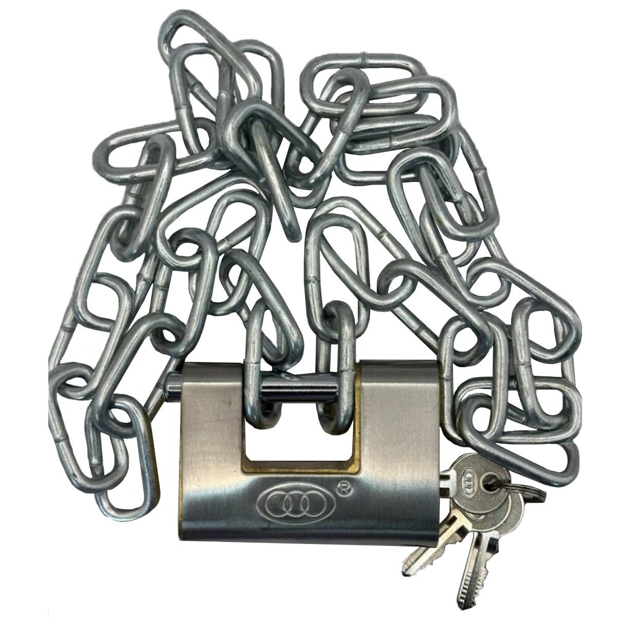 90mm Shutter Padlock with 120cm Chain - TCS Leisure