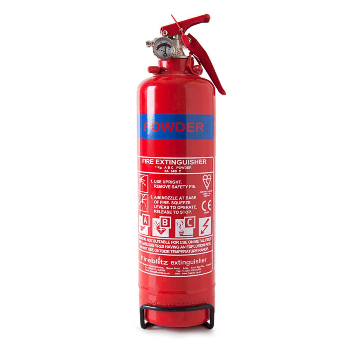Fireblitz FireBlitz ABC Powder Fire Extinguisher (1kg / 8A/34B) Non ...